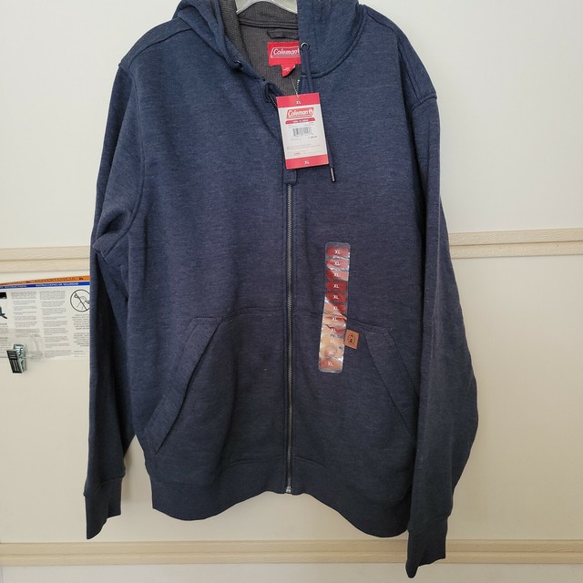 Coleman Men's Thermal Lined Worker Hoodie Jacket Size XL Blue Long ...