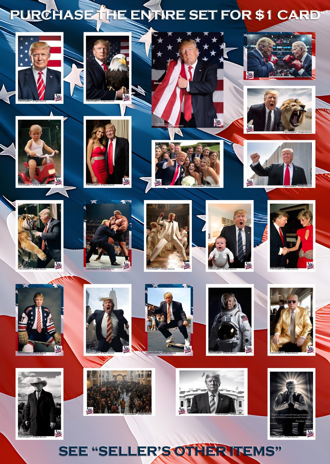 1 DONALD TRUMP PHOTO BIDEN CARD - MAGA 4"x6" RARE BEAUTIFUL CARD ...
