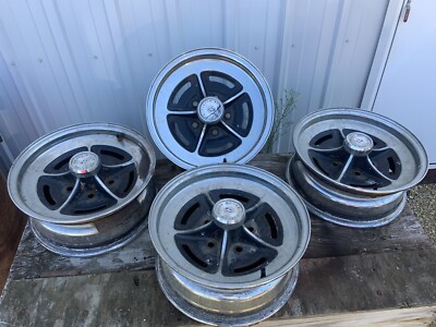 4 GM Buick Wheels Chrome Rally 15x6 Steel mag rims Ralley 500 Wheels | eBay