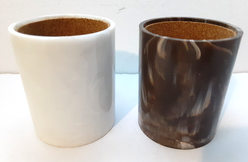 Crisloid Backgammon Game Dice Cups Shakers Chocolate Brown and White ...