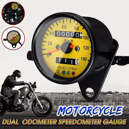 Universal Motorcycle Odometer Speedometer KMH Tachometer Speedo Gauge ...