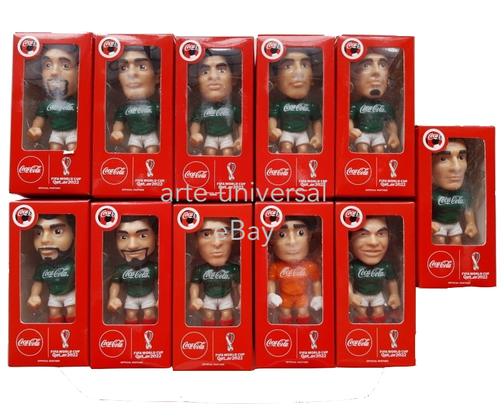 11 BOBBLEHEADS CABEZONES SET COCA COLA MEXICO FIGURES FIFA WORLD CUP ...