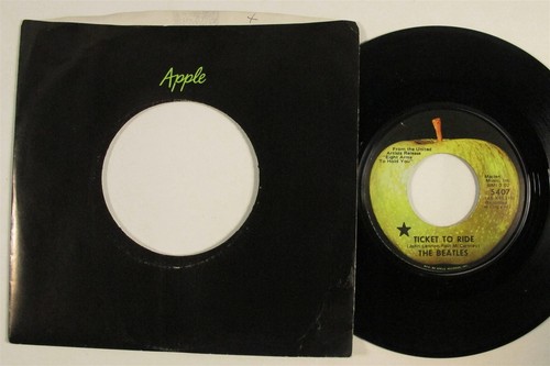 Rock 45 BEATLES Ticket To Ride APPLE VG+/VG++ black star h | eBay