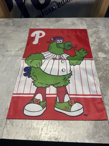 MLB Philadelphia Phillies Philly Phanatic Garden Flag 2 Sided Premium ...