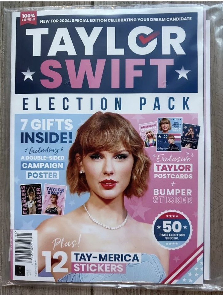 2024 TAYLOR SWIFT ELECTION PACK 7 Free Gifts Inside CAMPIGN POSTER ...
