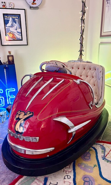 1959 Vintage Dodgem Atomic Red Bumper Car Fully Restored in Pristine ...