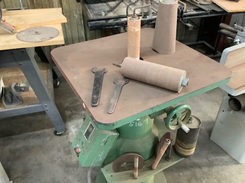 MAX SPINDLE SANDER, OSCILLATING TILT TABLE, TOOLING,ACCESSORIES ,CAN BE ...