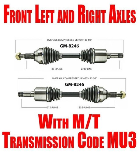 Front Axles for Chevrolet Cobalt & HHR 2008-2010 M/T with Code MU3 ...