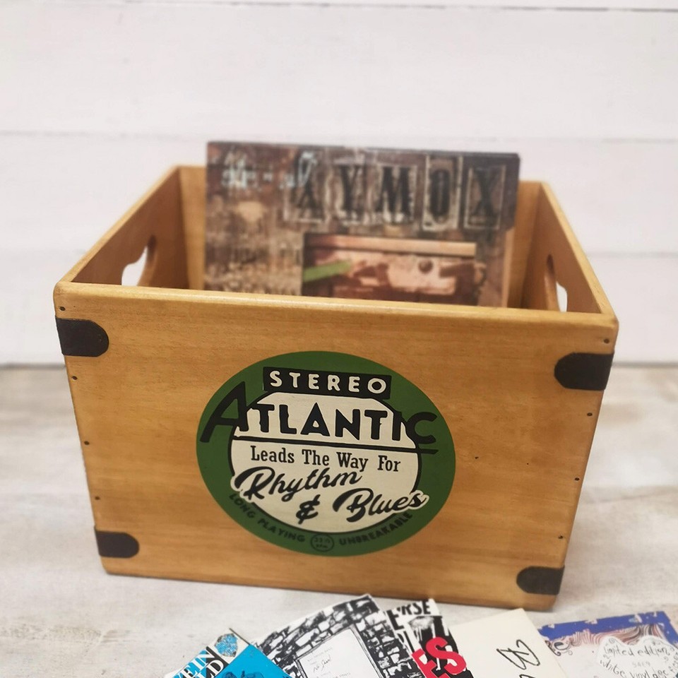Retro Record Box 12" Vintage Wooden Handcrafted Album Crate For LP ...