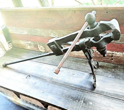 Antique Blacksmith Post Leg Vise | eBay