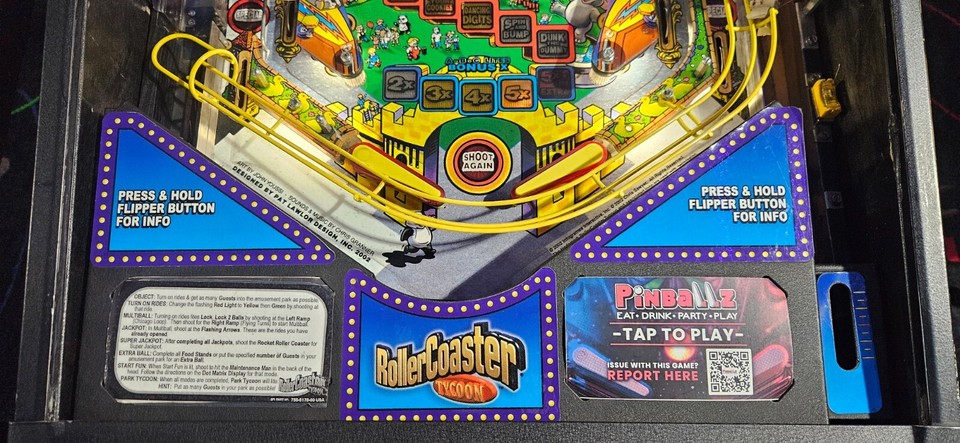 ROLLER COASTER TYCOON Pinball Machine - Stern 2002 - 2433 | eBay