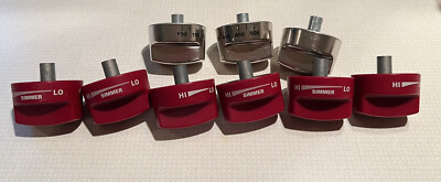 WOLF CLASSIC RED CHROME KNOB KIT OEM GAS RANGE SET OF 9 NEW | eBay