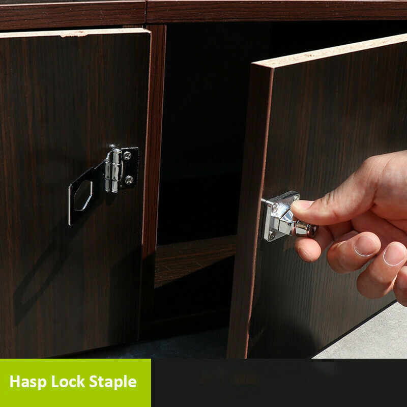 3" 75MM Hasp and Staple With Integrated Lock Self Locking Screws ...