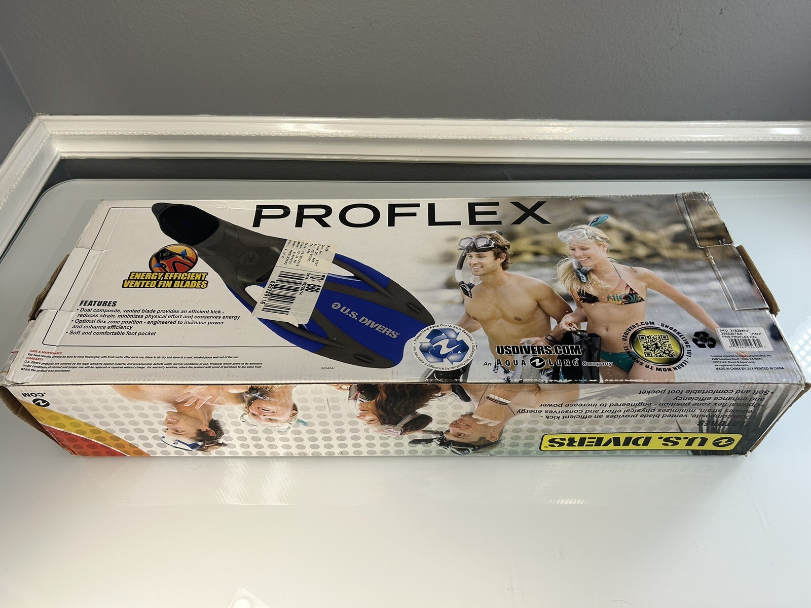 U.s. Divers Proflex II Size Extra Large Diving Swimming Fins Blue and Gray for sale online | eBay