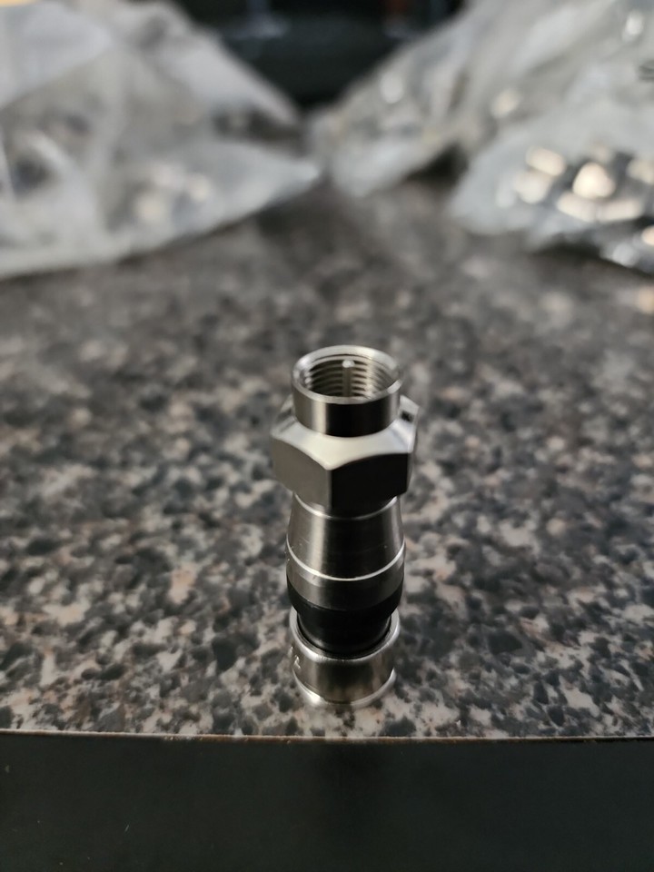 Rg7 /RG 11 F Type Compression Connectors 25ct.- COMPATIBLE Fittings | eBay