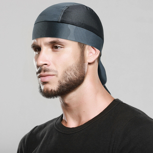 Dew Rag Men Skull Caps Hood Head Bandana Hat Wrap Doo Rag Helmet Liner ...