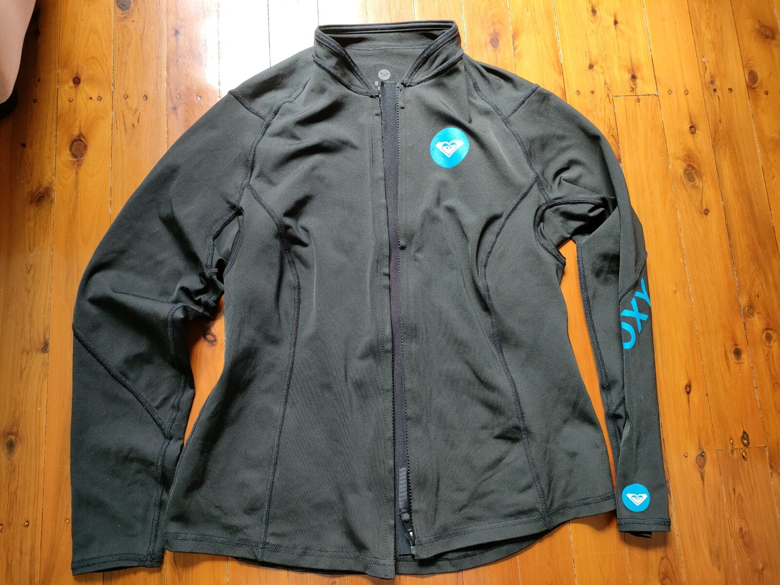Roxy Jacket windproof polypropylene spandex sz 8 black, back pocket | eBay