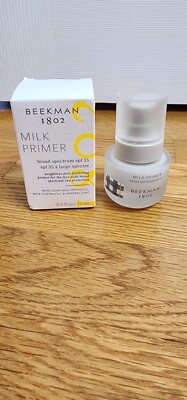Beekman 1802 Milk Primer SPF 35 Sunscreen Primer .5 oz 15 ml Travel ...