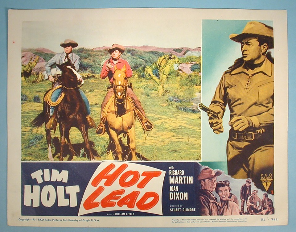 1951-1958 Western 4 Movie Lobby Cards Gene Autry Tim Holt Clint Walker ...