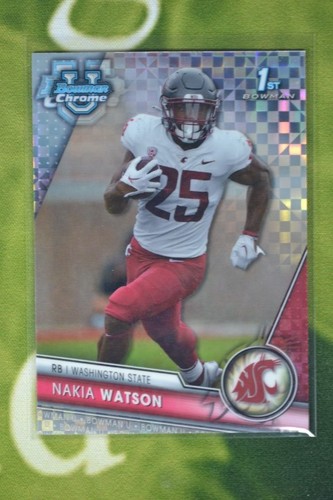 Nakia Watson X-Fractor 2023 Bowman University Chrome Washington State ...