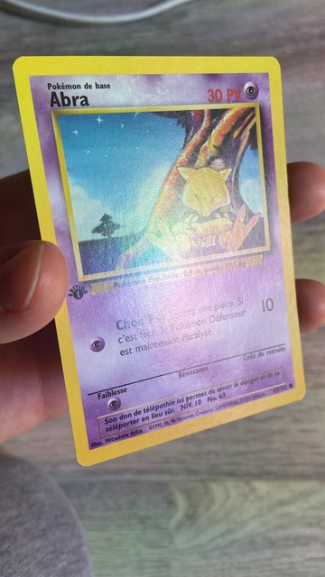 Pokémon TCG Abra Base Set 43/102 Regular 1st Edition Common for sale ...