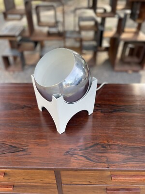 Mid Century Post Modern Vtg Matte White Eyeball Orb Light Lamp ...