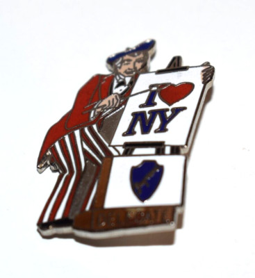 Multi-Color Enamel Uncle Sam I Love New York Jaycees Delegate Pin | eBay