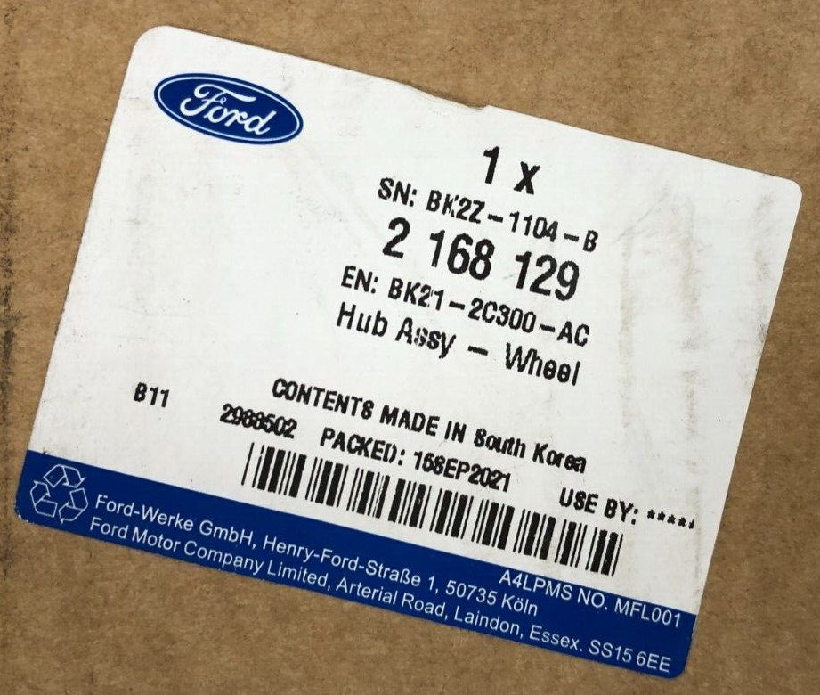 Genuine Ford TRANSIT Custom Front Wheel Hub 2018 2168129 for sale ...