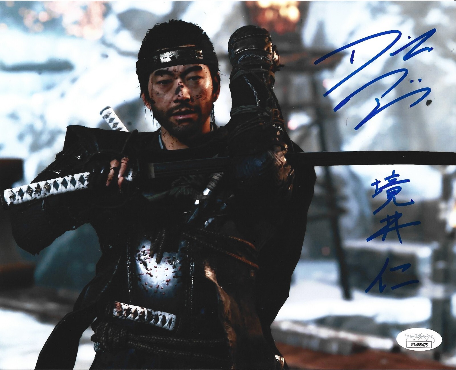DAISUKE TSUJI Signed GHOST OF TSUSHIMA JIN SAKAI 8x10 Photo Autograph ...