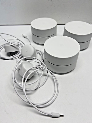 3 Pack Google GJ2CQ Mesh WiFi Dual Band Whole Point Routers w/ Power ...