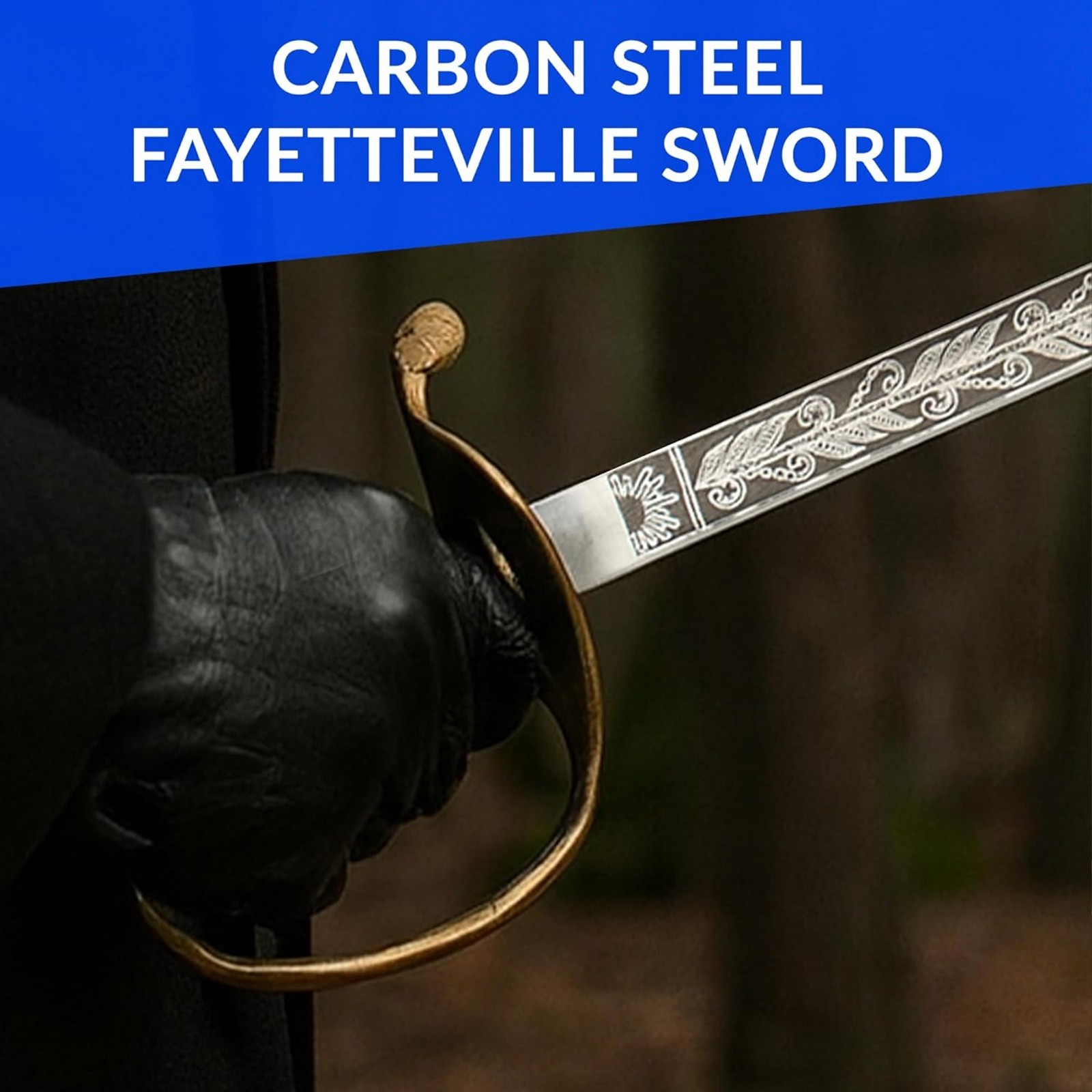SD 39 Inch Fayetteville Sword CS Etched Blade Brass Guard Confederate ...