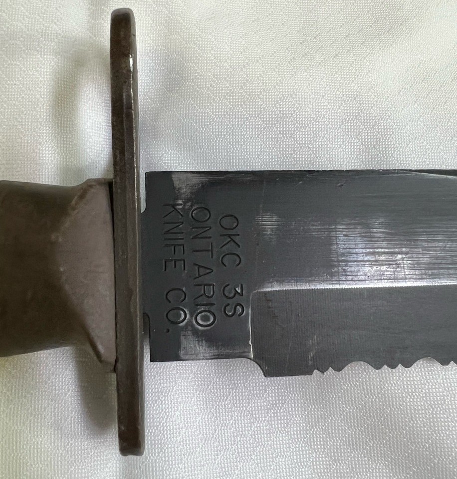 Us GI USMC Issued Military Ontario Knife Co OKC 3S Bayonet Combat W ...