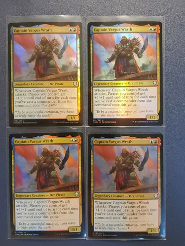 Captain Vargus Wrath x4 FOIL [Commander Legends] Uncommon Multi-color ...