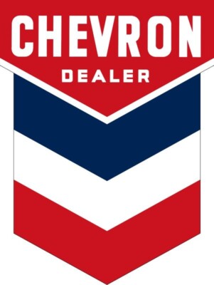 Chevron Gasoline Dealer DIECUT NEW Sign 40" Tall USA STEEL 15 Lbs. | eBay