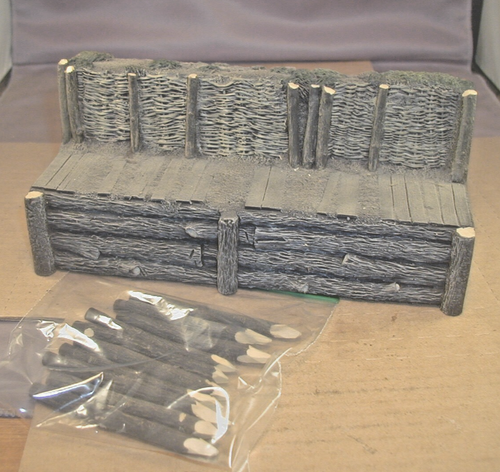 1/32 Britains Resin Yorktown Redoubt Straight Section 17838 AWI | eBay