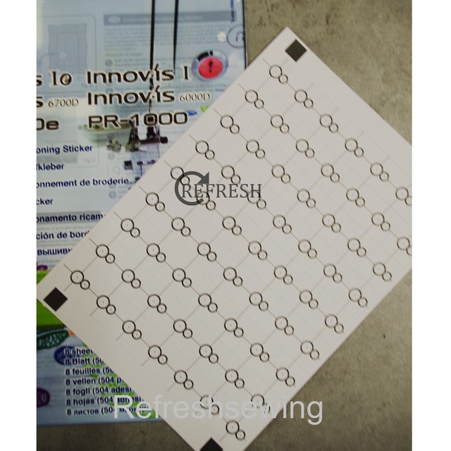 Embroidery Positioning Stickers EPS2 (snowman) for Brother Pr1050x ...