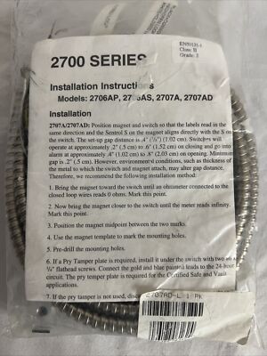 Sentrol 2707A High Security Surface Mount Magnetic Contact 2700 Series ...