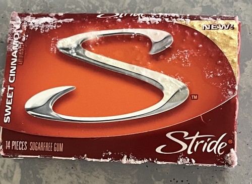 Stride Gum Sealed Sweet Cinnamon Sugar Free 14 Piece Pack c2007 ...