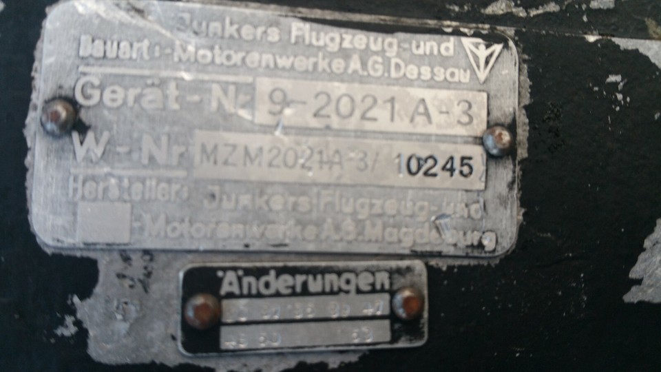 NOS ,Injection Pump,9-2021 ,Junkers Jumo 211 F-2,Luftwaffe,aircraft ...