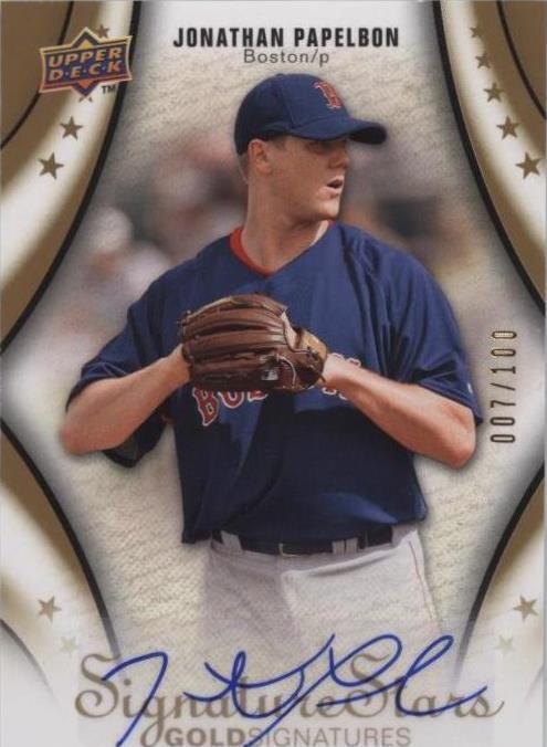 2009 Upper Deck Signature Stars - Jonathan Papelbon #64 Gold Signatures ...
