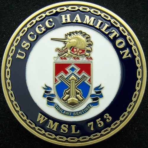 United States Coast Guard Cutter USCGC Hamilton WMSL 753 Challenge Coin ...