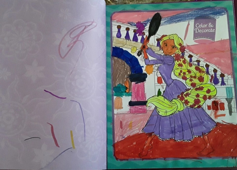 Disney Book Lot Let It Go Play-a-Song Tangled Activity Book Frozen ...