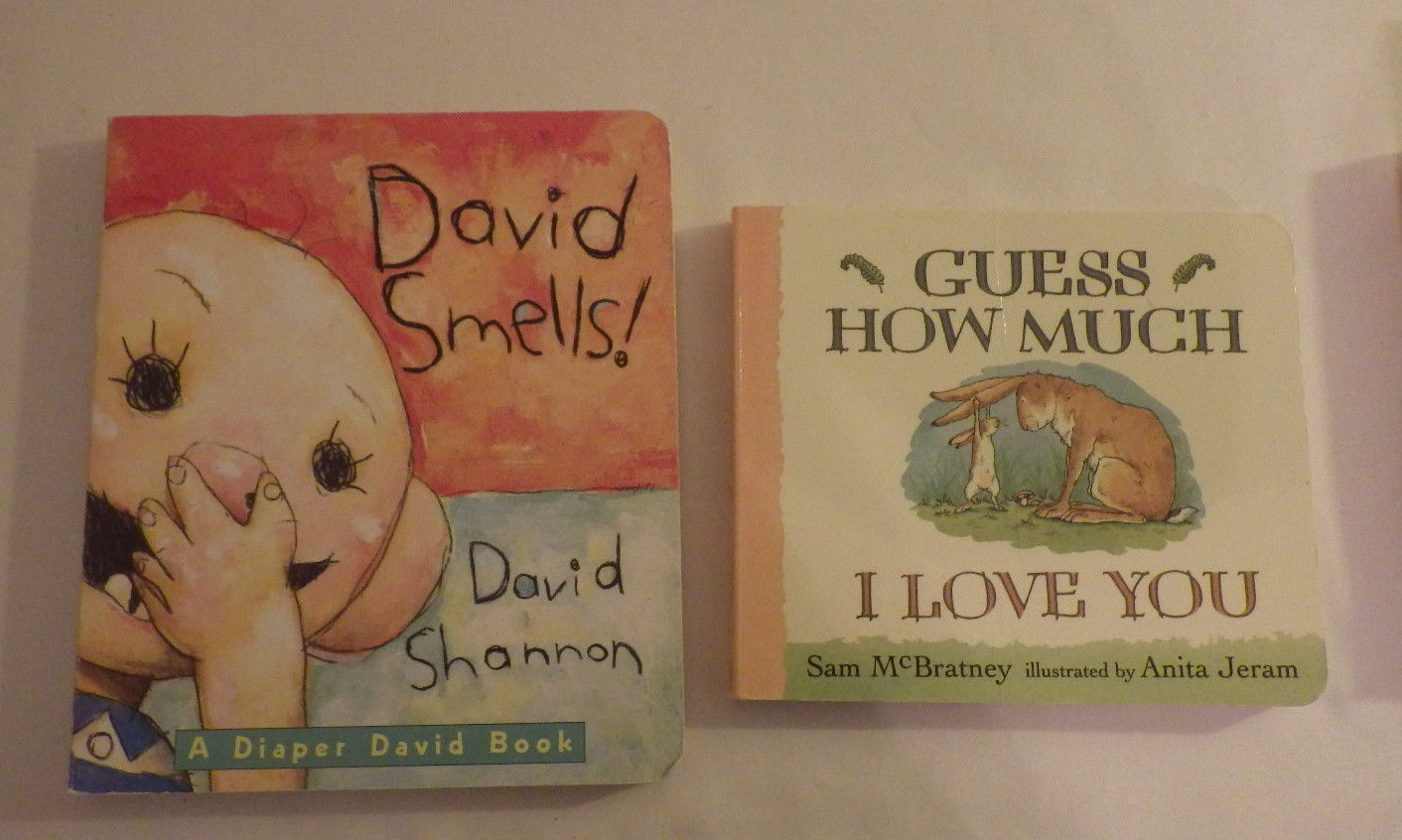 Lot of 2 Books David Smells Diaper Guess How Much I Love You Childrens ...