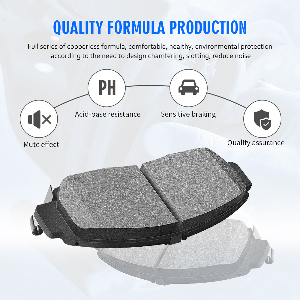 Front Ceramic Brake Pads for 2006-2012 2013 2014 2015 2016 2017 2018 ...