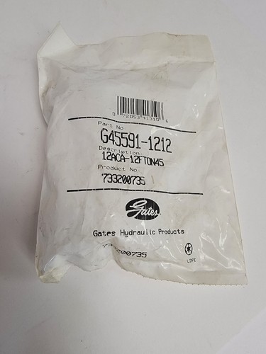GATES HYDRAULIC HOSE FITTING. G45591-1212. 12ACA-12FTON45. | eBay