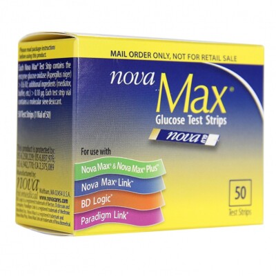 Nova Max Blood Glucose Test Strips Pack of 200 | eBay