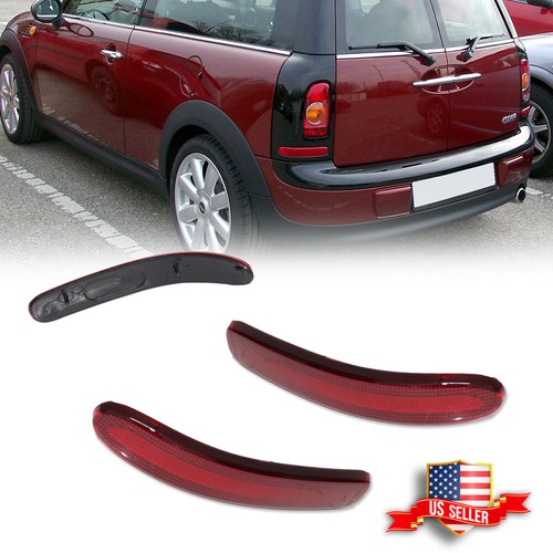 L&R Red Lens Rear Bumper Reflector Lights For 2008-2014 Mini Cooper ...