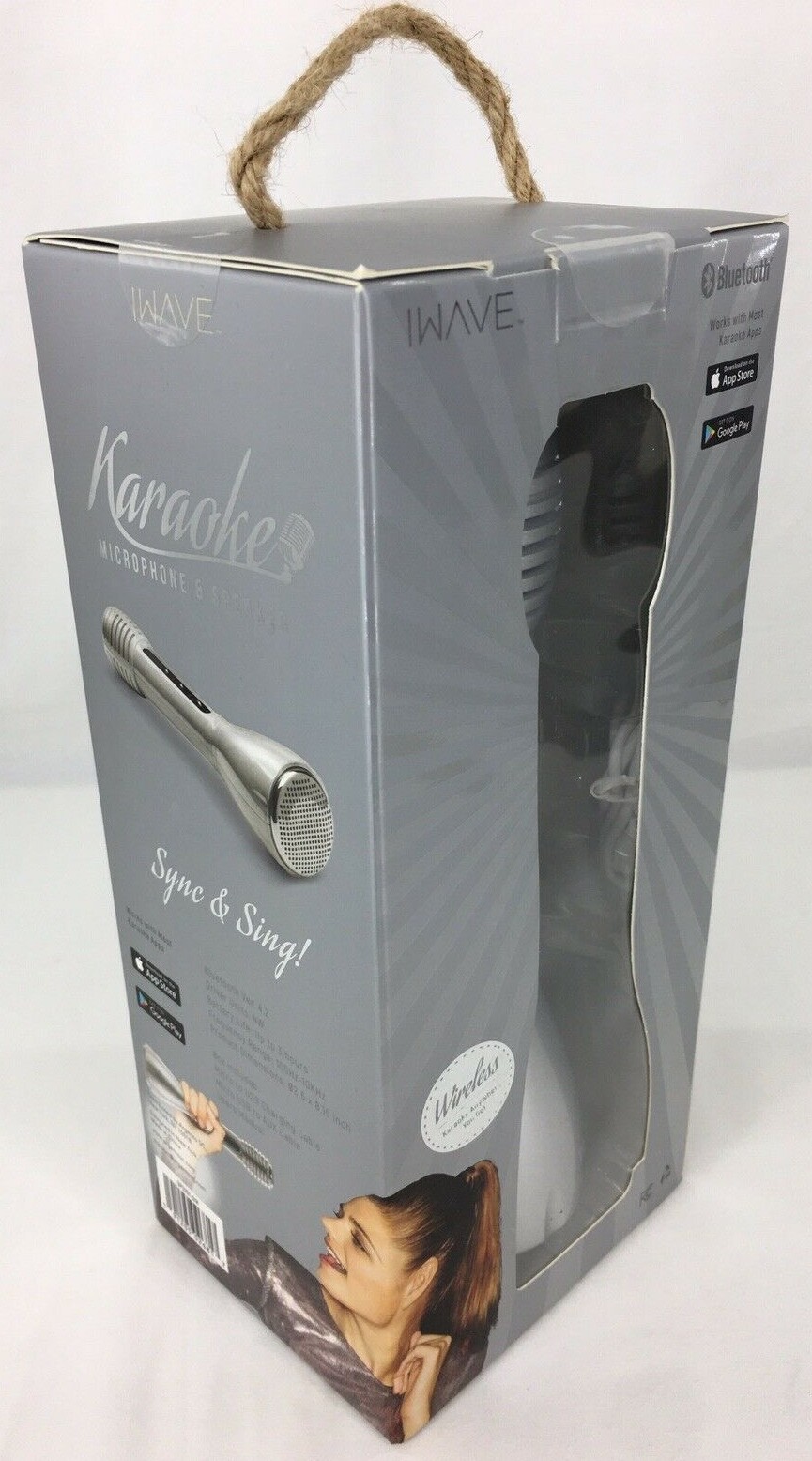 IWAVE Karaoke Microphone & Speaker Bluetooth Wireless Rechargeable Sync ...