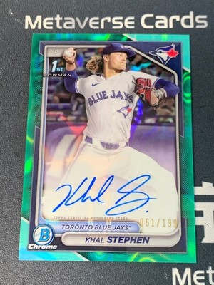 2024 Bowman Draft Chrome Khal Stephen 1st Prospects Auto Aqua Lava /199 ...