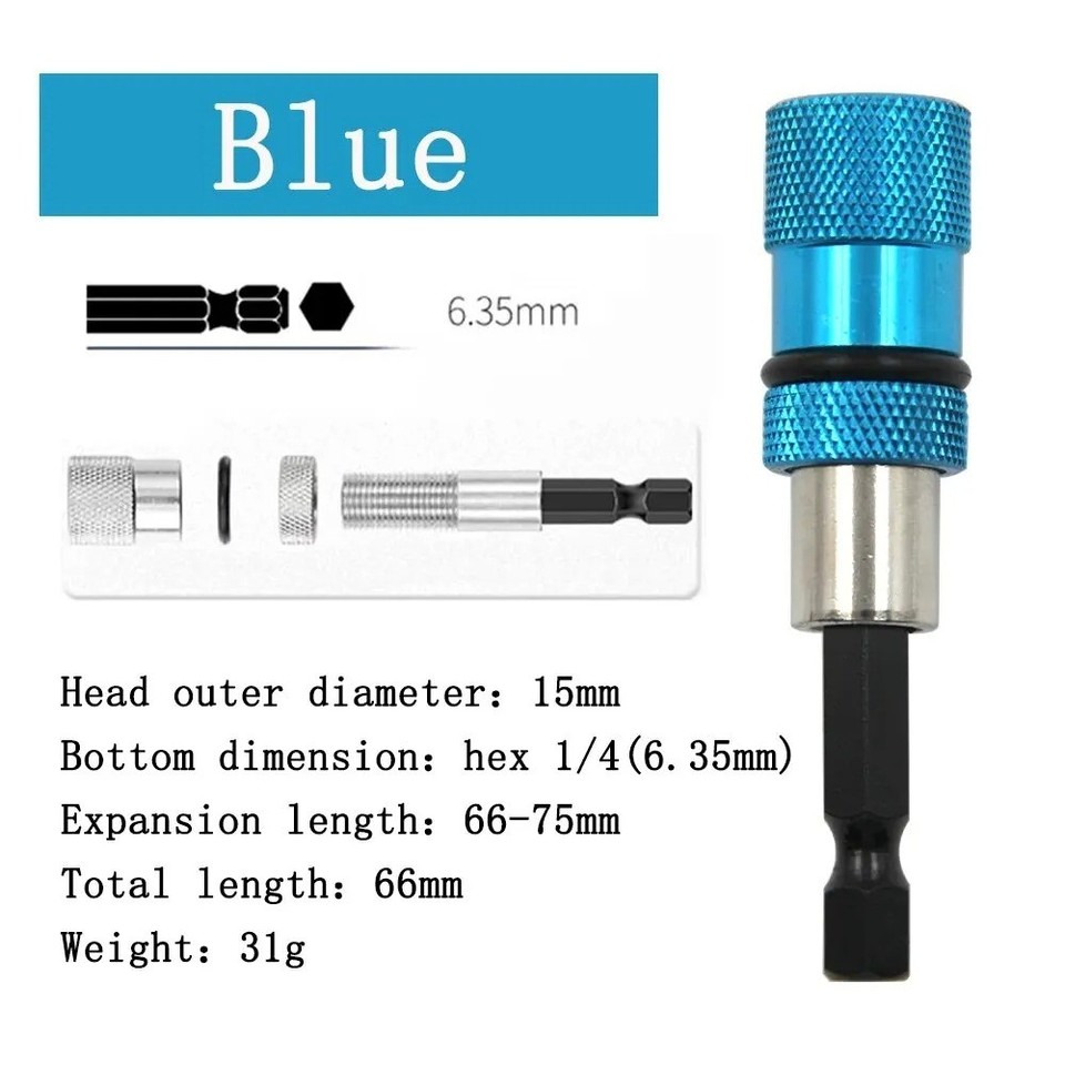 Depth Adjustable Screw Bit Extension Rod Stainless Steel Sleeve ...